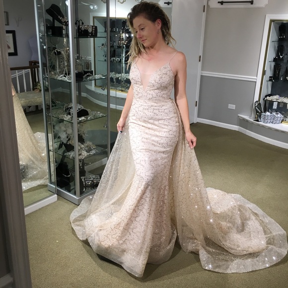 Tara Keely | Dresses | Tara Keely Style275 Rose Gold Wedding Dress ...